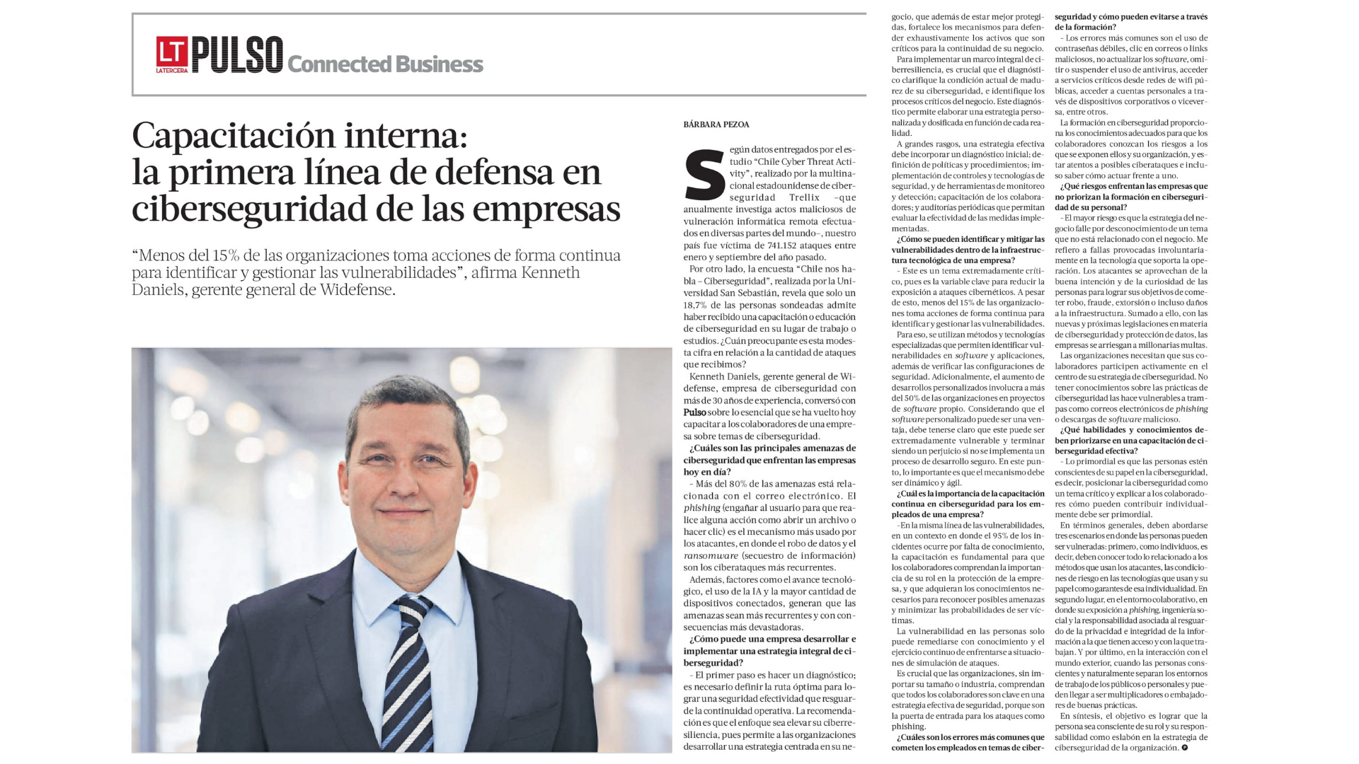 Entrevista a Kenneth Daniels, CEO WIDEFENSE